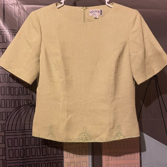 Kasper | Tops | Vintage Citrus Green Fitted Career Top Kasper Size 8 ...